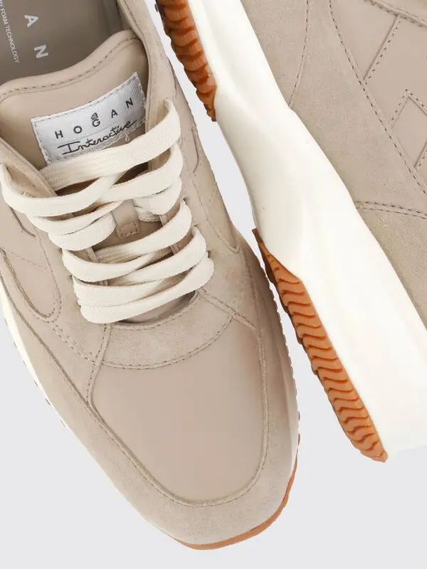 Hogan Interactive Suede Sneakers - Beige