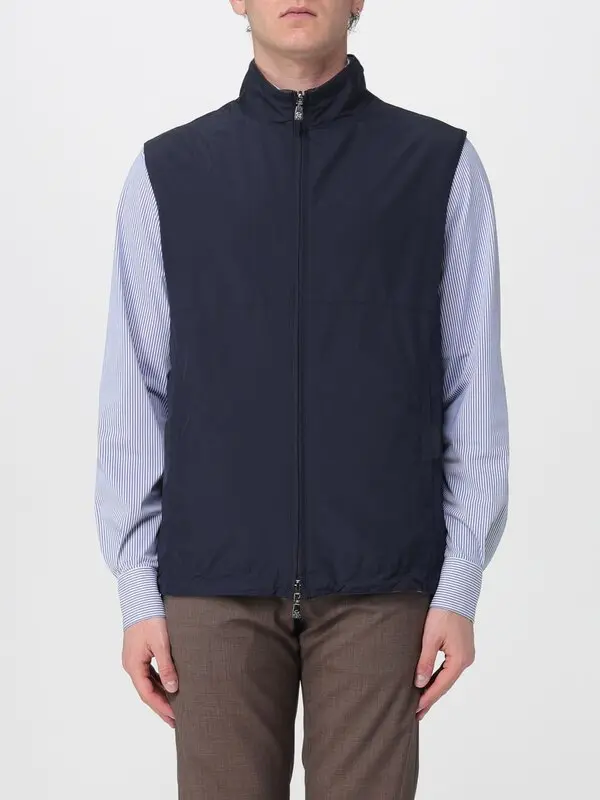 Corneliani Reversible Technical Fabric Vest - Blue