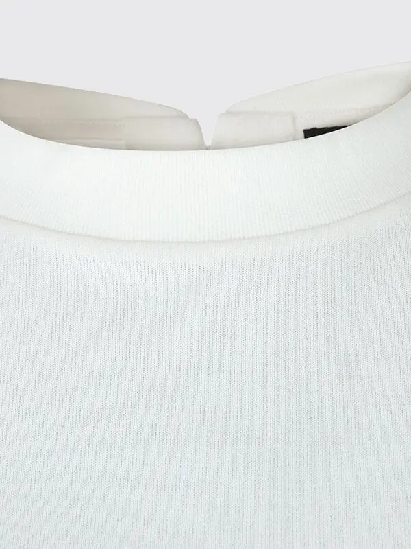 Jacquemus Polyester T-shirt With Crew Neck And Button Closure - White