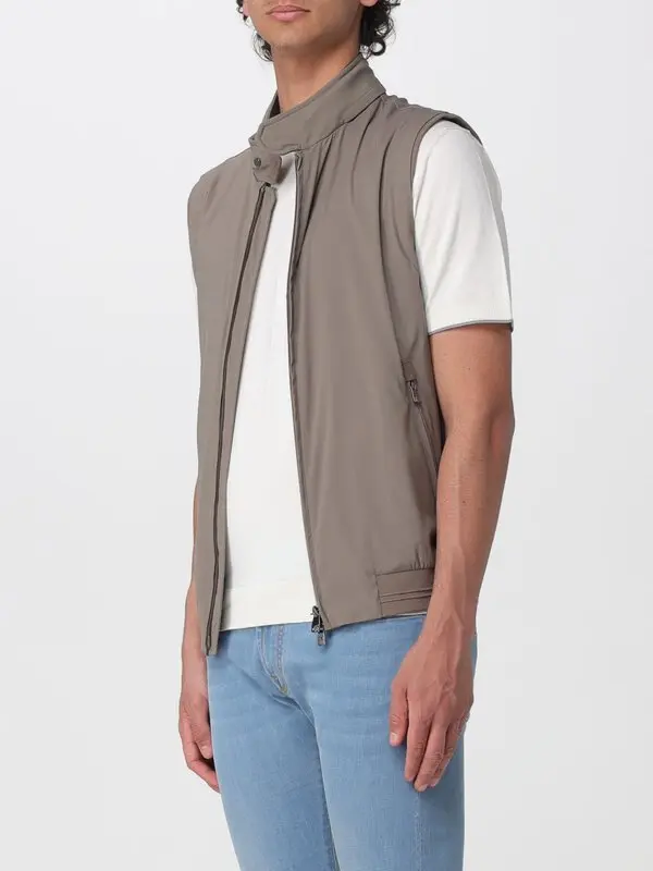 Corneliani Virgin Wool Blend Vest - Beige