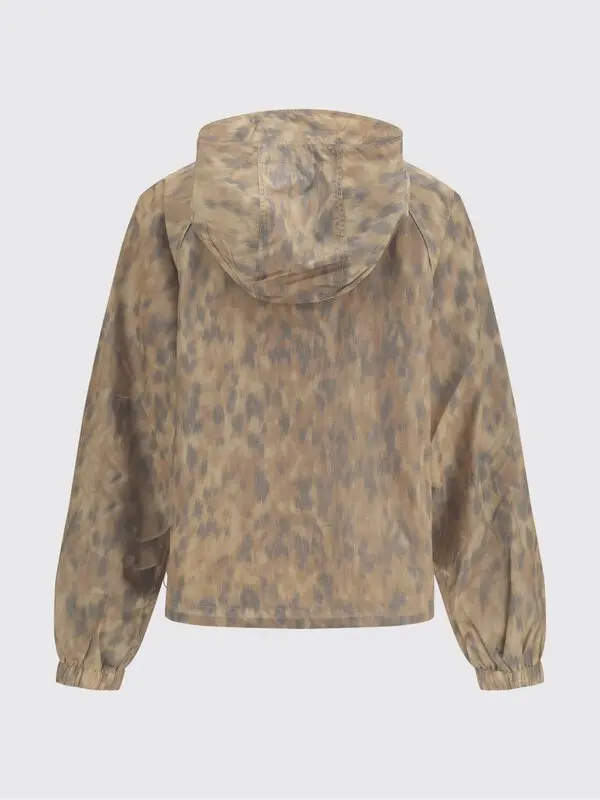 GANNI Recycled Nylon Hooded Jacket - Butter
