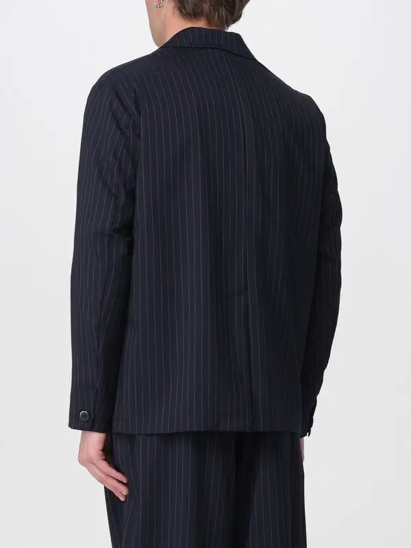 Barena Venezia Double Breasted Jacket With Pin Stripes