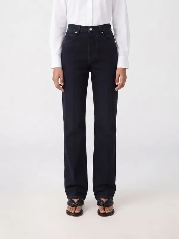 Bottega Veneta High-waisted Straight Leg Cotton Denim Jeans