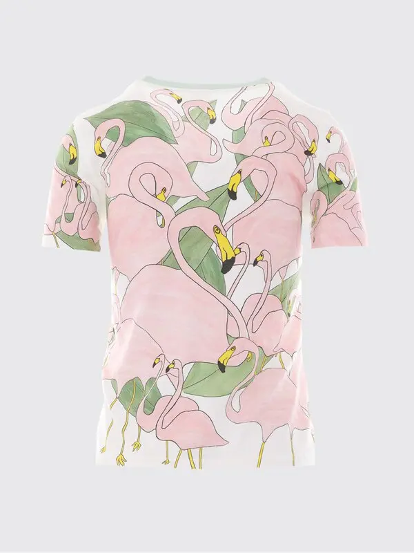 Chloé Slim Fit Cotton T-shirt With Graphic Print And Contrast Logo - White
