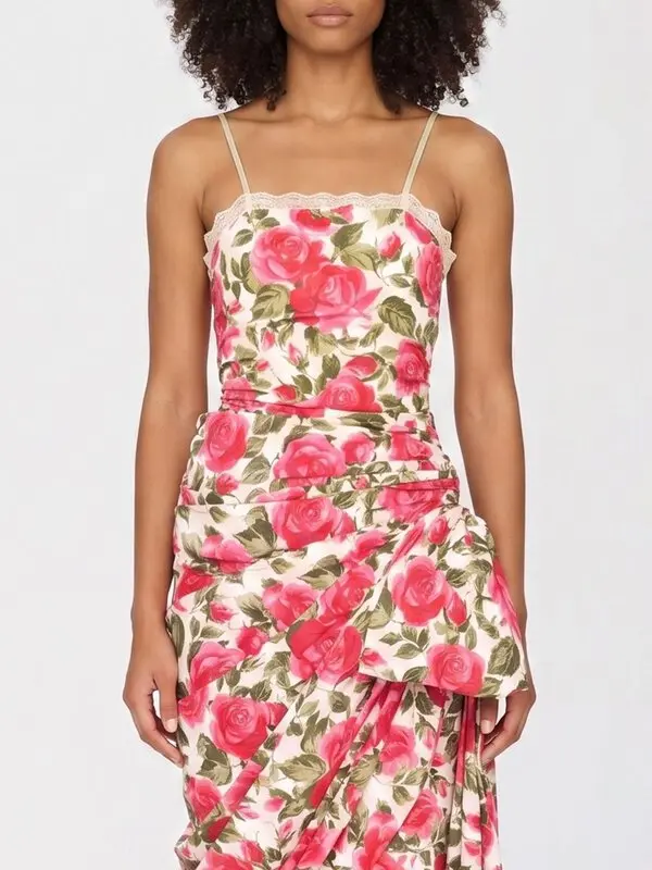 Chloé Floral Print Ruched Camisole - Pink