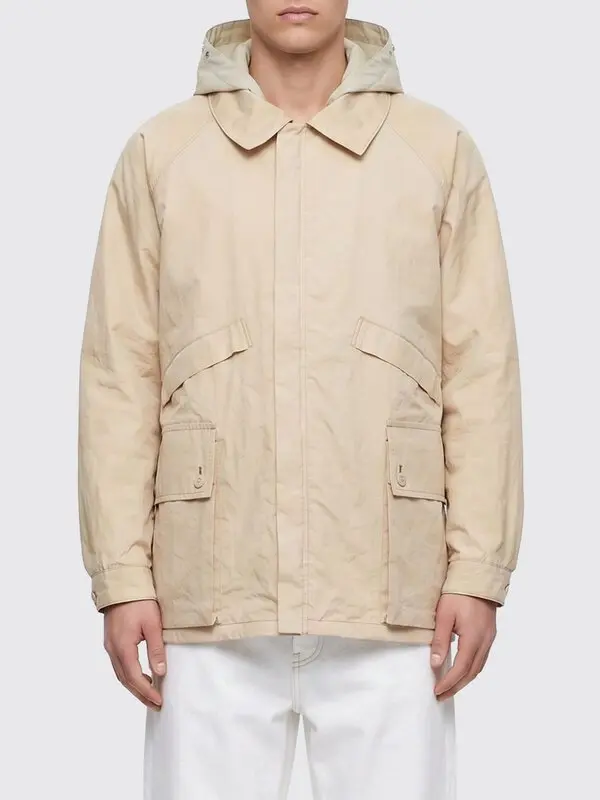 LEMAIRE Hooded Lightweight Waxed Linen Jacket - Beige
