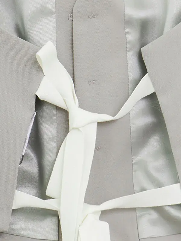 MAISON MARGIELA Slim Fit Wool Blend Tailored Gilet With Asymmetrical Hem
