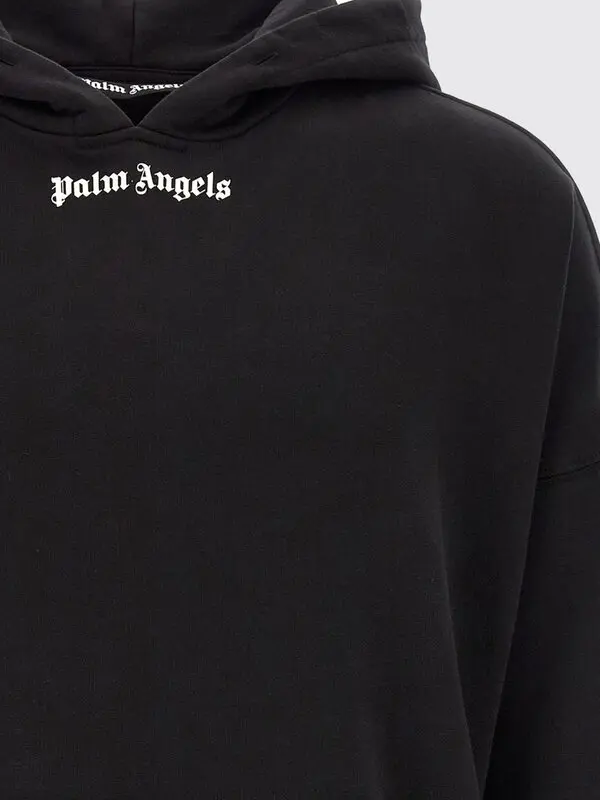 Palm Angels Cotton Hoodie With Logo