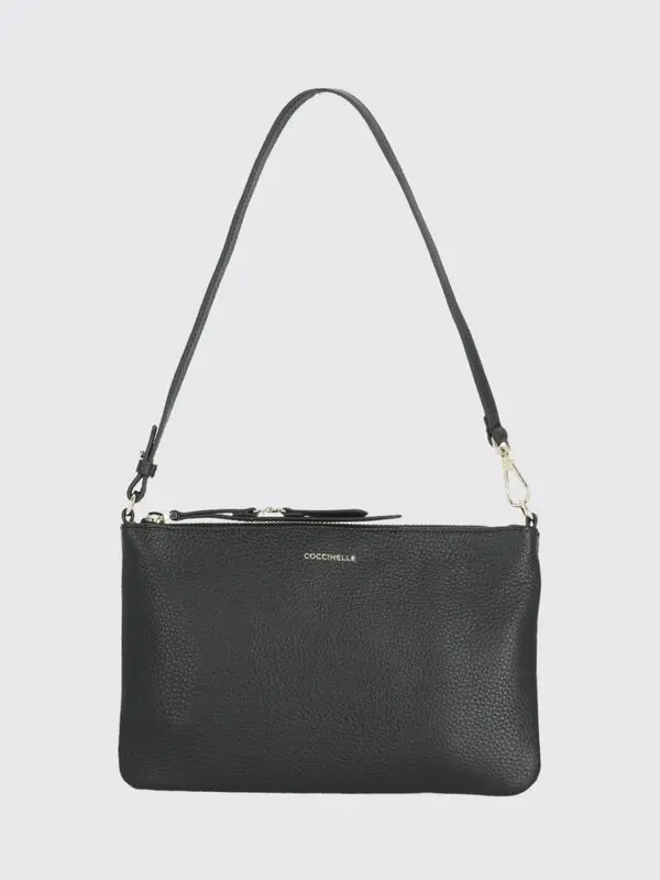 COCCINELLE C-easy Hammered Leather Pouch - Black