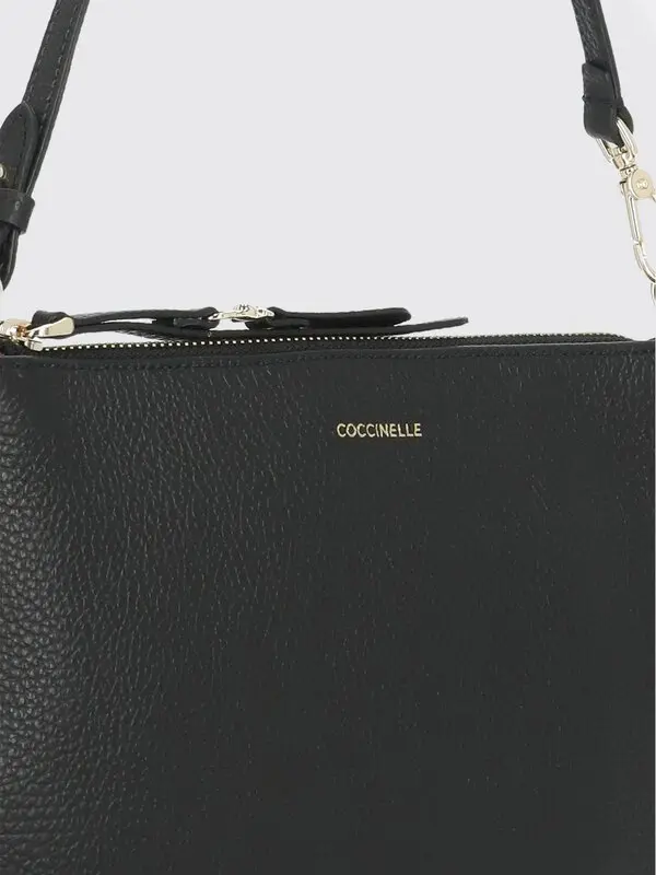 COCCINELLE C-easy Hammered Leather Pouch - Black