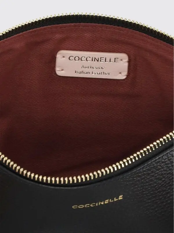 COCCINELLE C-easy Hammered Leather Pouch - Black