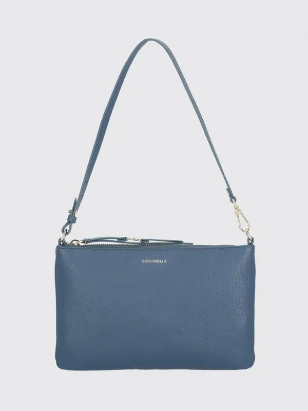 COCCINELLE C-easy Hammered Leather Pouch - Blue