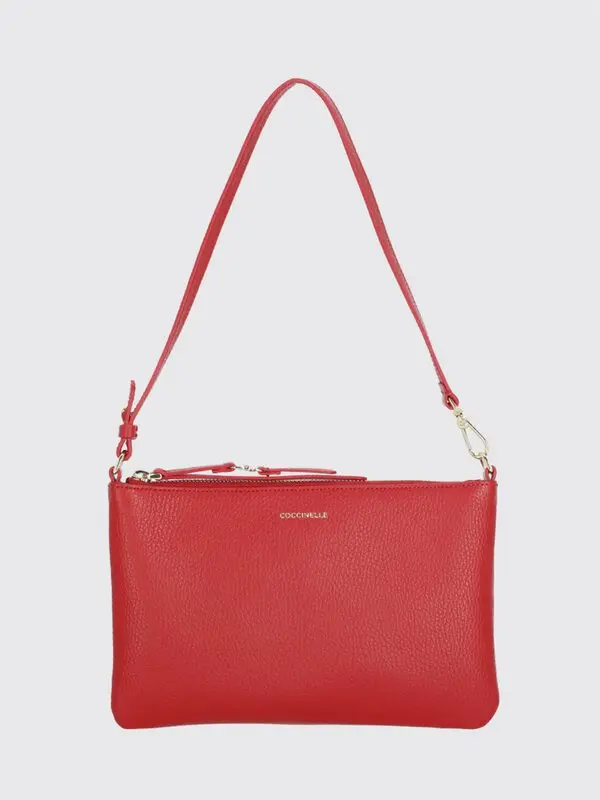 COCCINELLE C-easy Hammered Leather Pouch - Red