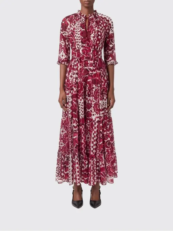 Samantha Sung Floral Maxi Dress - Fuchsia