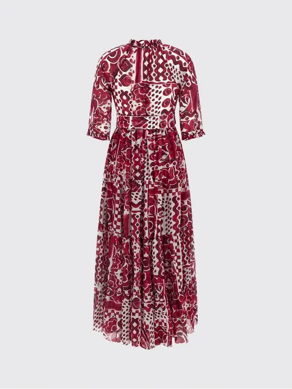 Samantha Sung Eden A-line Floral Print Cotton Midi Dress