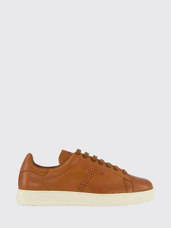TOM FORD Warwick Leather Lace-up Sneakers - Brown