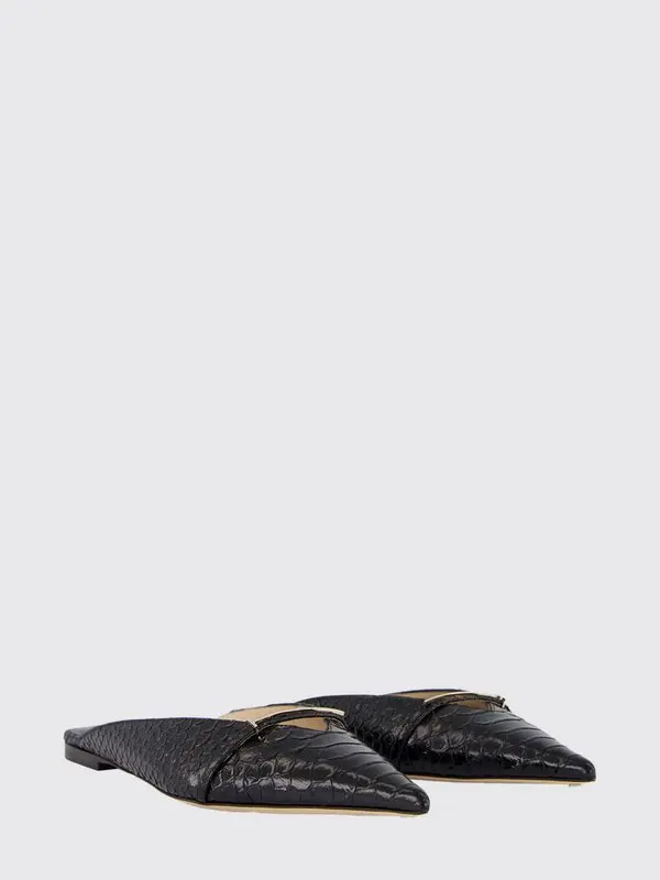 TOM FORD Python Print Leather Mules - Black