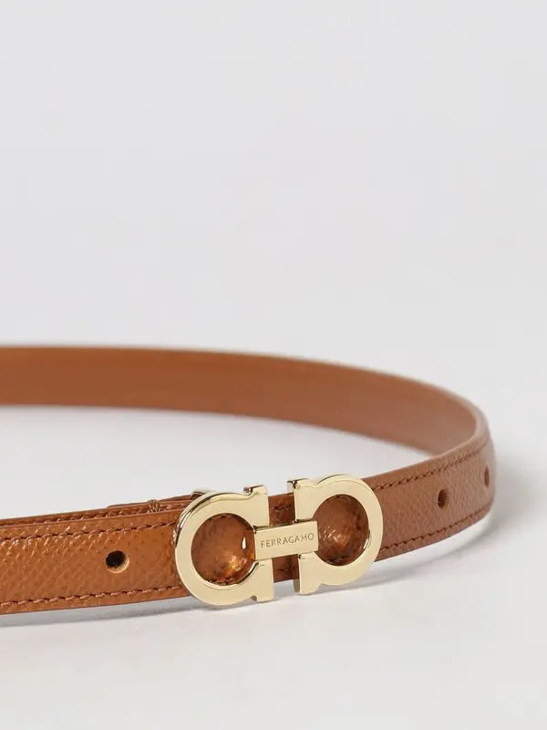 FERRAGAMO Reversible Saffiano Leather Belt With Gancini Buckle