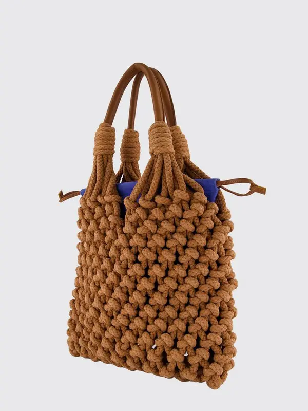 PAULA Marble Woven Rope Bag - Blue