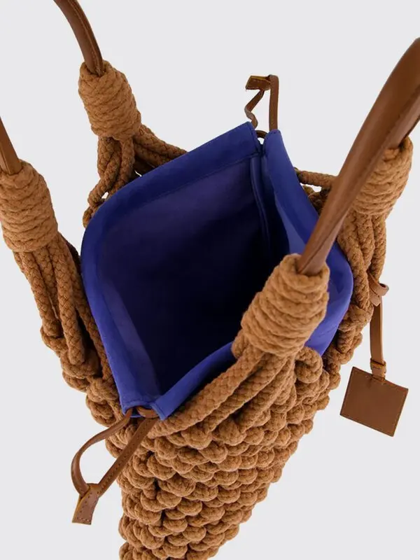 PAULA Marble Woven Rope Bag - Blue