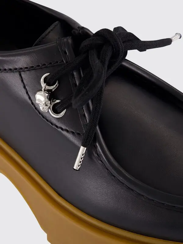 Alexander McQueen Smooth Calfskin Lace-up Sneakers With Platform Sole