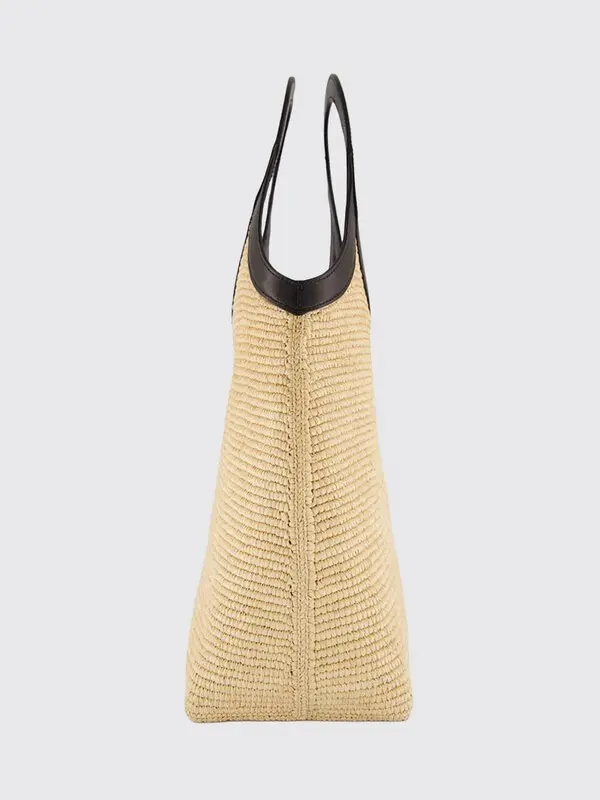 COURREGES Raffia Tote Bag With Hoop Handles