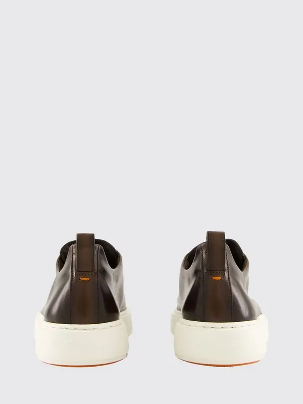 Santoni Leather Sneakers - Brown