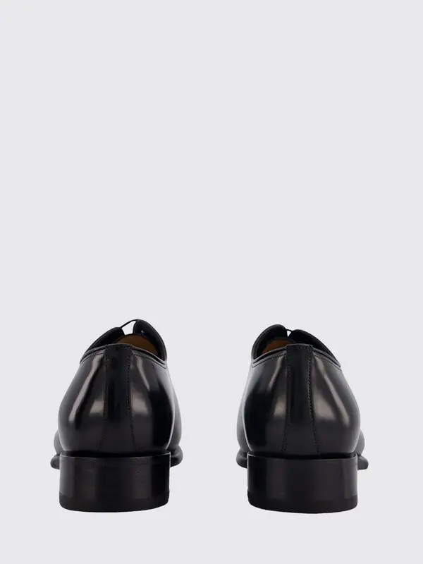Santoni Smooth Calfskin Leather Oxford Lace-up Shoes