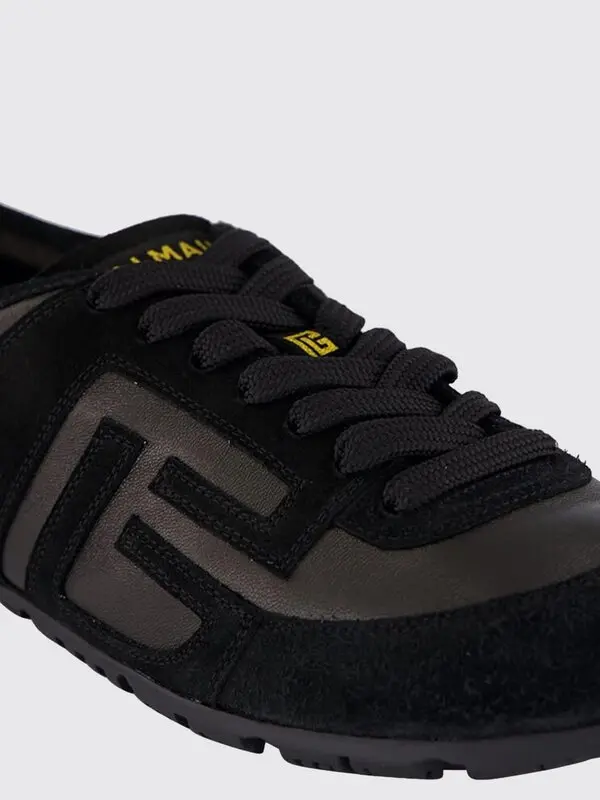 Balmain Racer 45 Leather Sneakers - Black