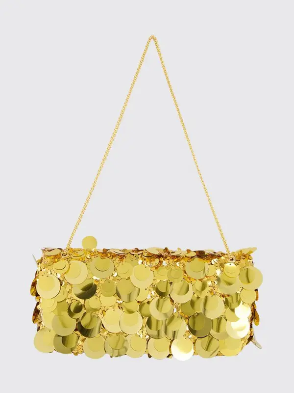 Rabanne Sequined Leather Bag - Gold