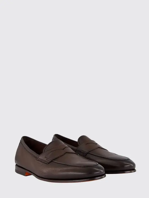 Santoni Leather Loafers