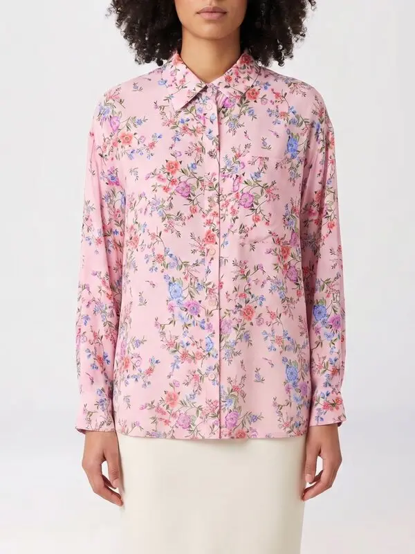 Liu Jo Viscose Floral Print Shirt - Pink