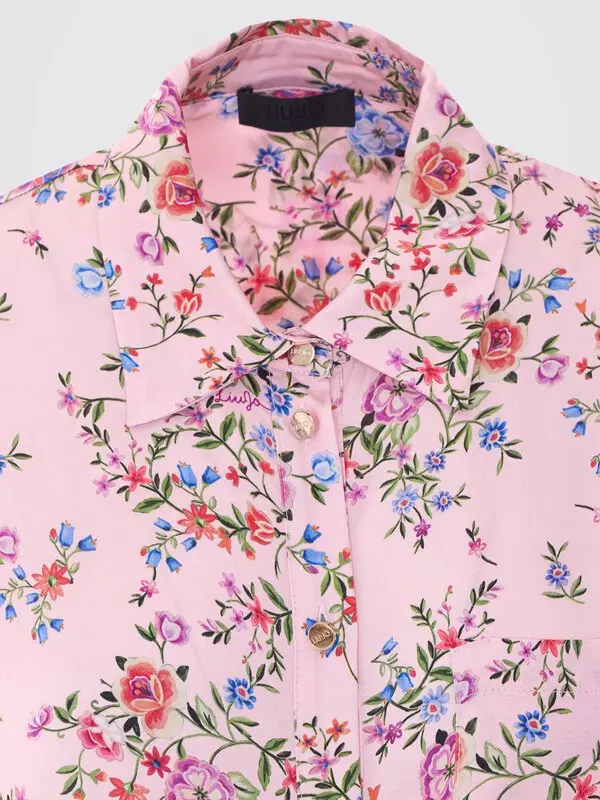 Liu Jo Viscose Floral Print Shirt