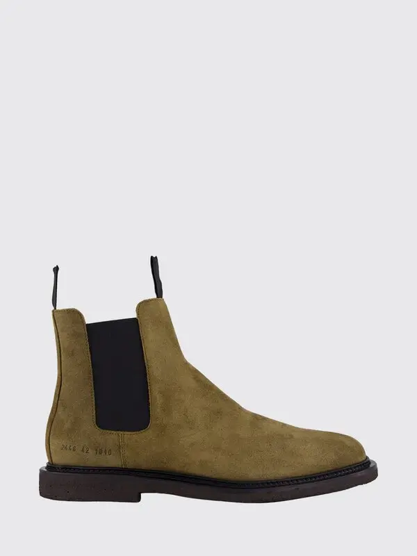 COMMON PROJECTS Suede Chelsea Boots - Olive