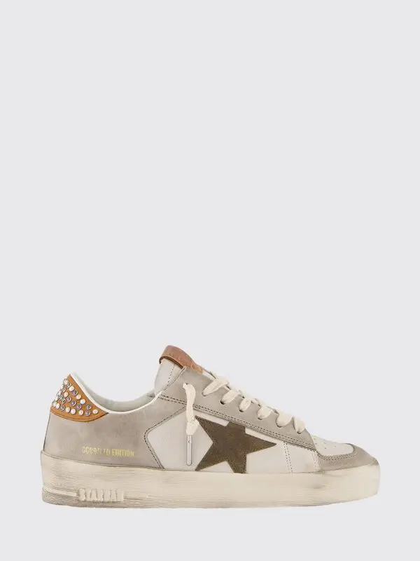 GOLDEN GOOSE Embellished Lace-up Sneakers - White