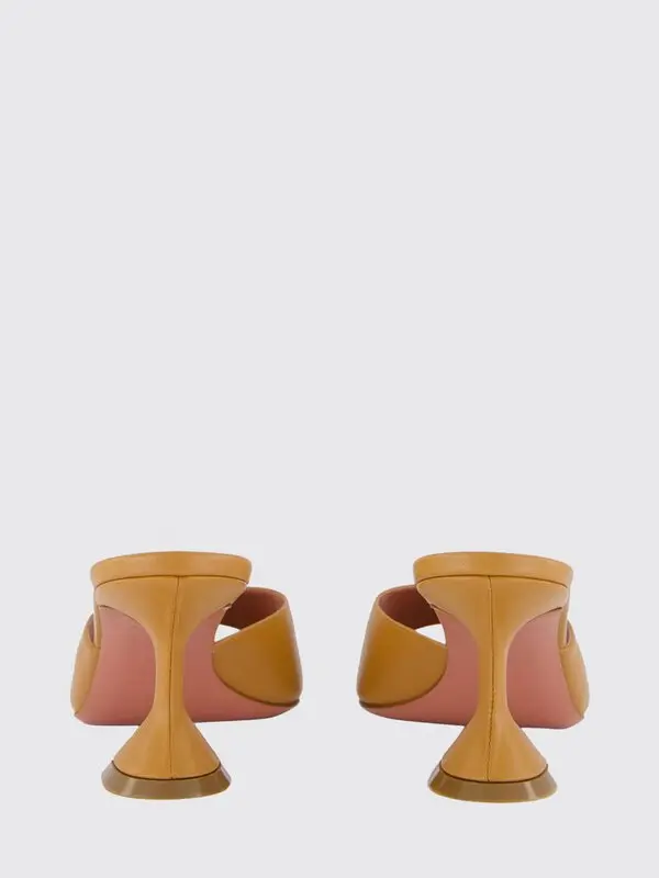Amina Muaddi Lupita Leather Mules - Milk