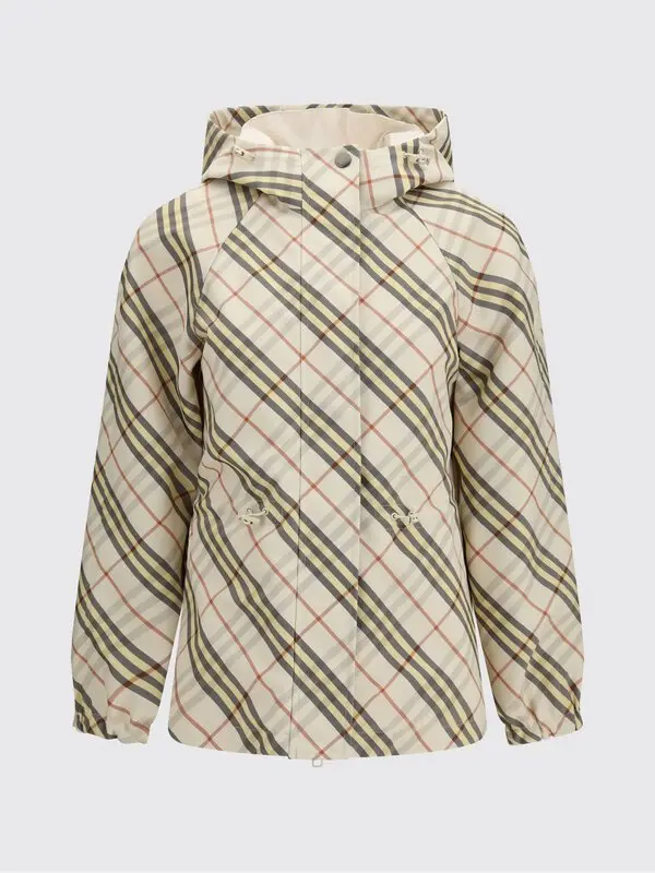 Burberry Check Print Hooded Jacket