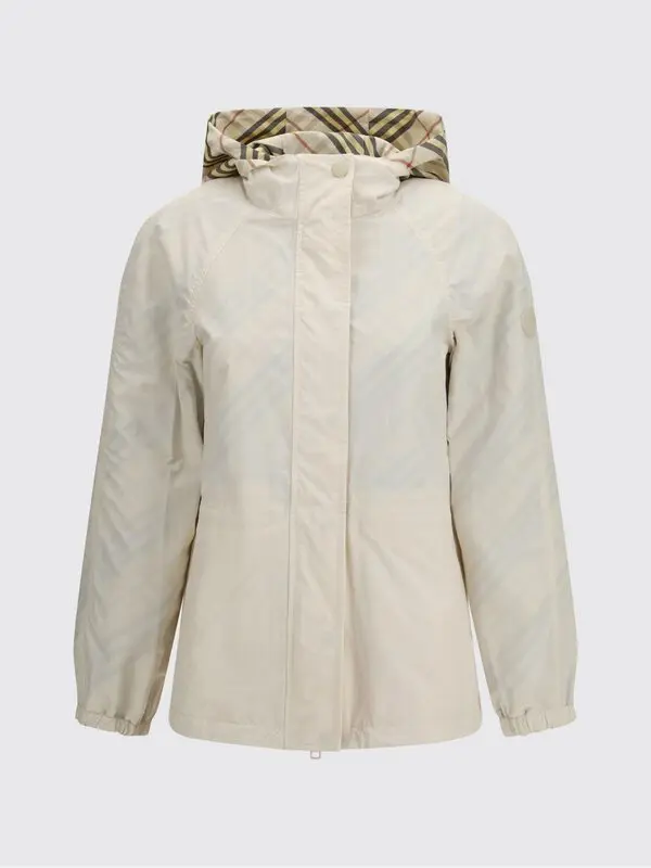 Burberry Check Print Hooded Jacket