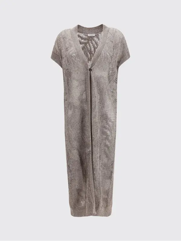Brunello Cucinelli V-neck Long Knit Cardigan