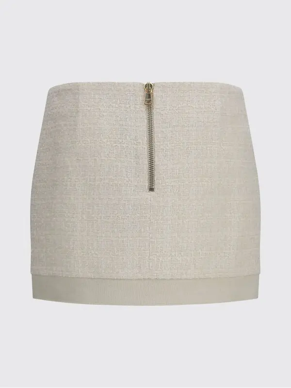 Balmain Tweed Skirt - White