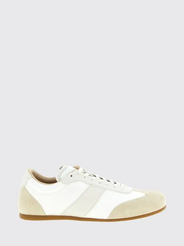 LEMAIRE Smooth And Suede Calfskin Leather Low-top Sneakers - White