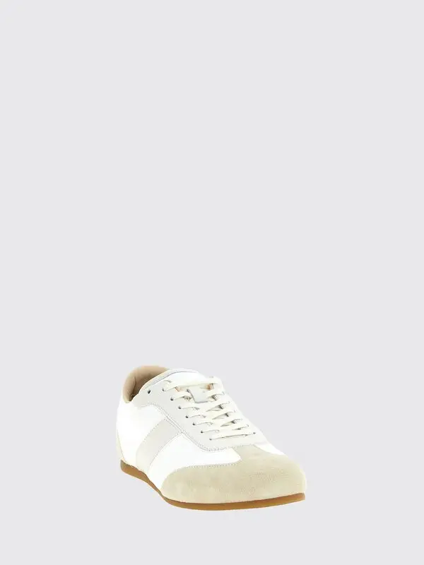 LEMAIRE Smooth And Suede Calfskin Leather Low-top Sneakers - White