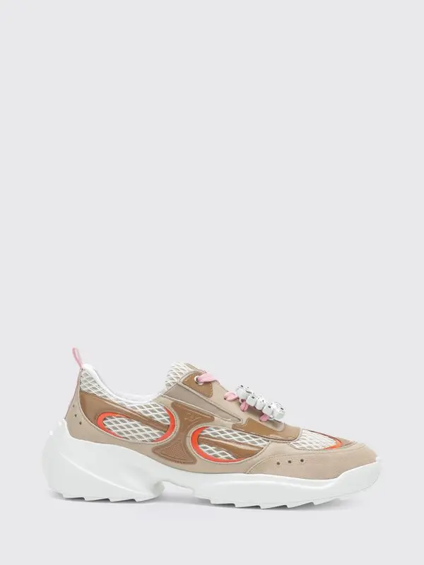 ROGER VIVIER Viv' On The Run Sneakers In Mesh And Leather