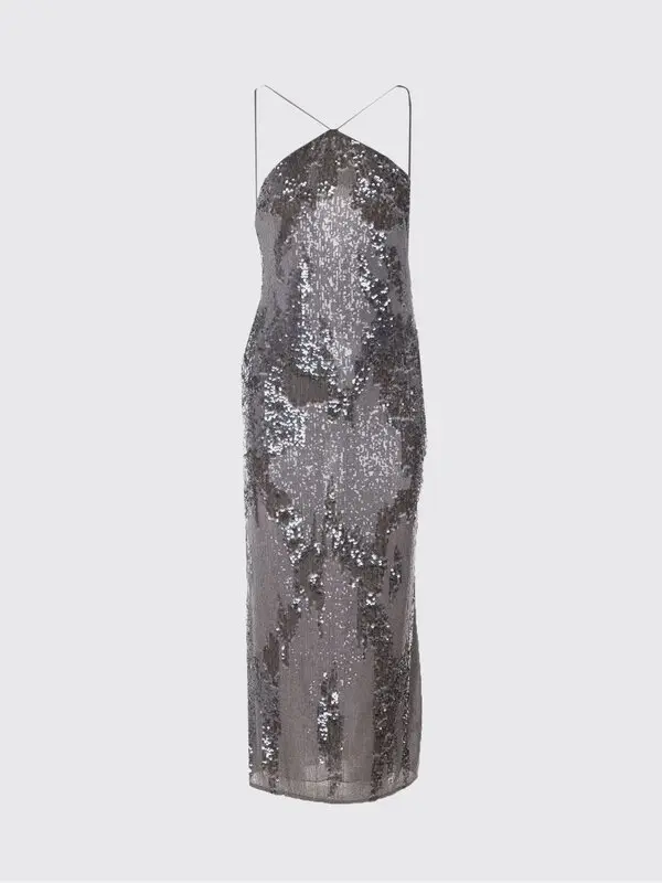 Patrizia Pepe Sequined Halterneck Midi Dress