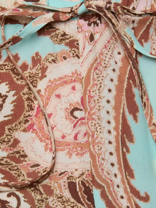 L'Agence Geraldine Paisley Print Cover-up Pants