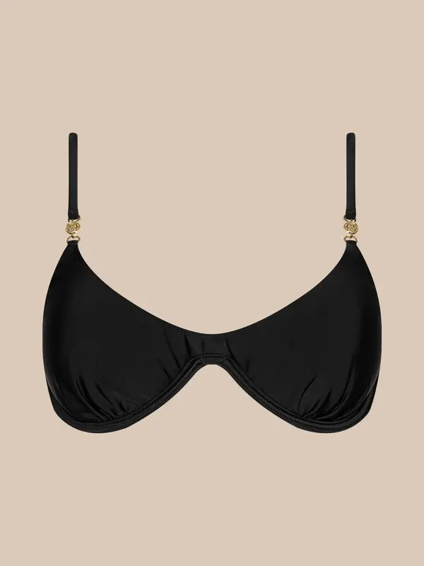 L'Agence Tenali Underwire Bikini Top - Black