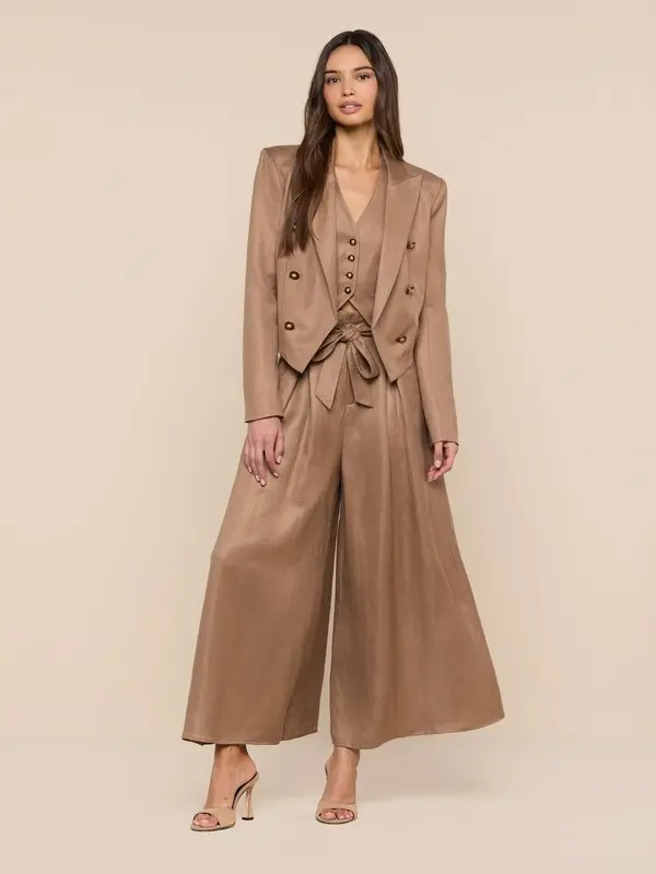 L'Agence Lila Linen-blend Blazer