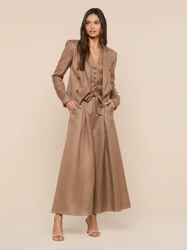 L'Agence Lila Linen-blend Blazer