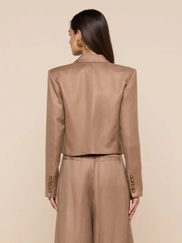L'Agence Lila Linen-blend Blazer