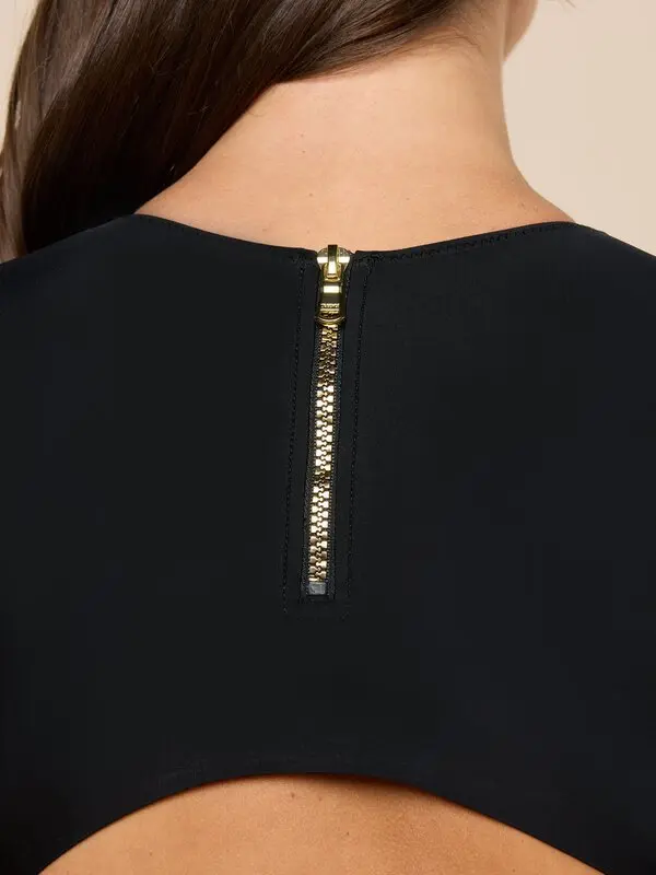 L'Agence Akola Short Sleeve One-piece Swimsuit